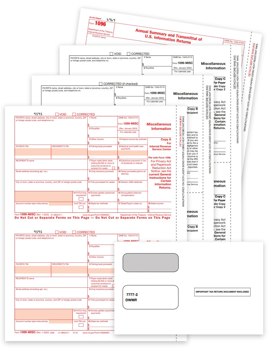 1099-NEC Tax Forms & Envelopes Sets for 2023 - DiscountTaxForms 1099-NEC Tax Forms & Envelopes Sets for 2023 - DiscountTaxForms