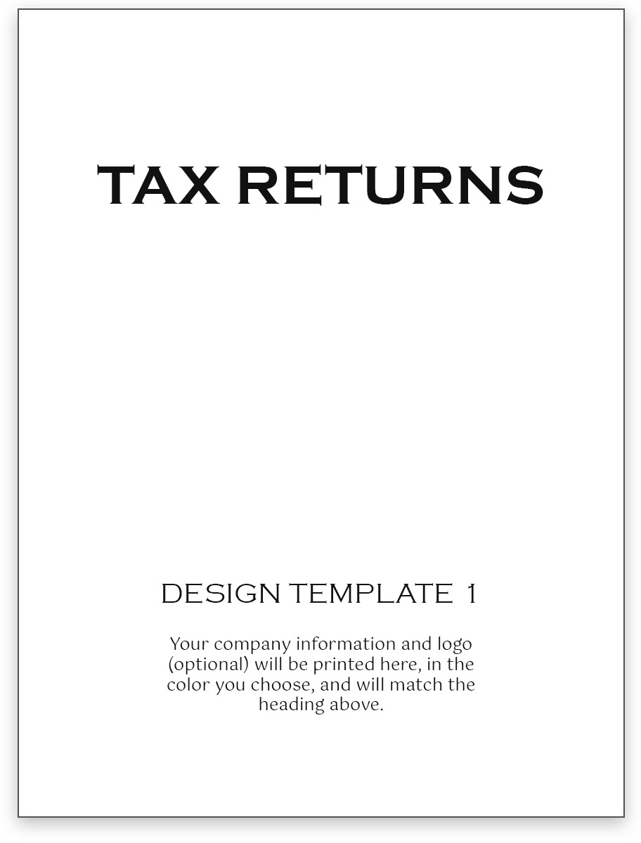 Foil Stamped Custom Tax Return Folders - DiscountTaxForms.com