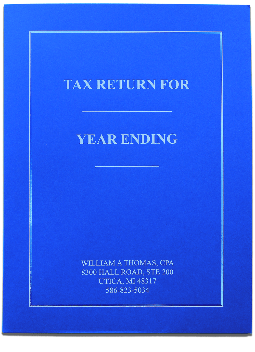 Custom Tax Folders with Ink Printing - Discount Tax Forms