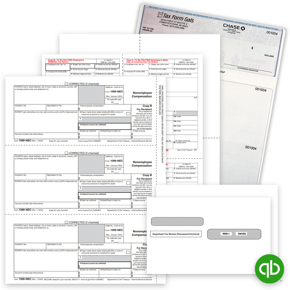 QuickBooks Tax Forms and Checks - Discount Tax Forms
